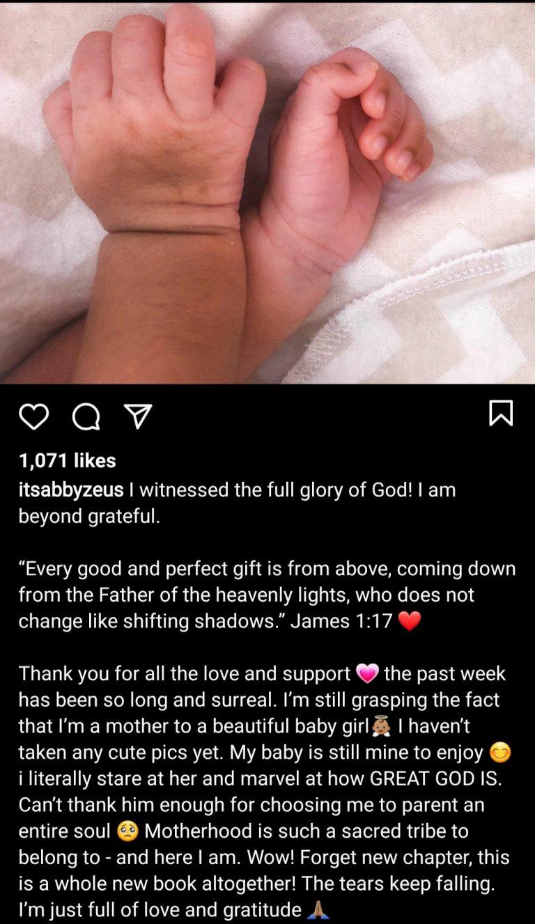 I Thank God For Choosing Me To Be A Parent - Abby Zeus » NaijaVibe